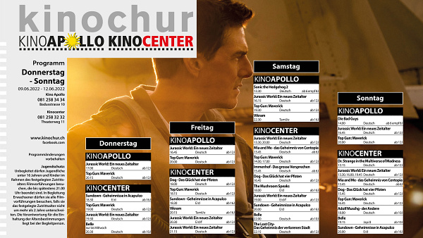Kinoprogramm - Aktuelles - KinoChur, Kinocenter und Kino Apollo